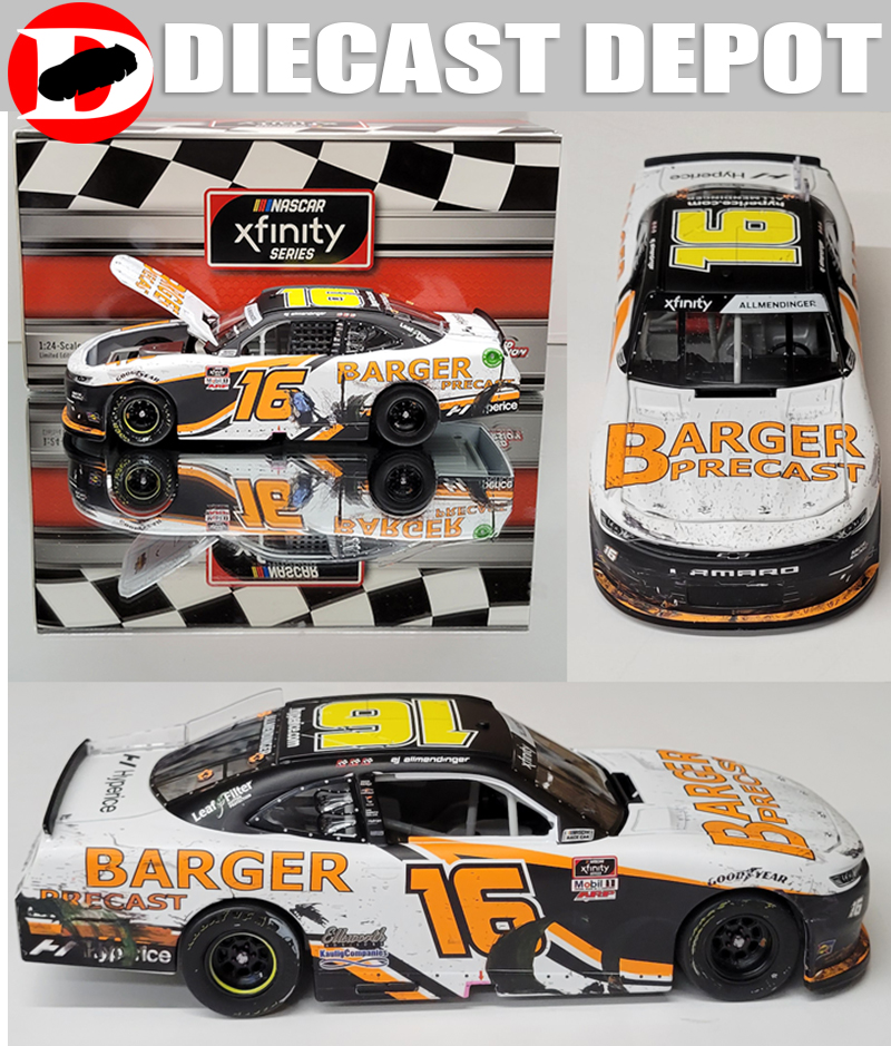 AJ ALLMENDINGER 2021 BRISTOL WIN RACED VERSION BARGER #16 CAMARO 1/24 ...