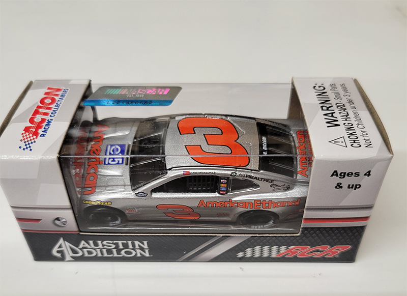 AUSTIN DILLON 2018 DARLINGTON THROWBACK RETRO SILVER SELECT AMERICAN ...