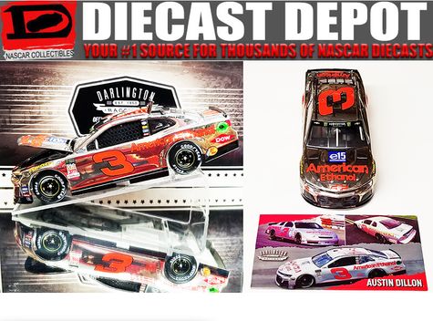 AUSTIN DILLON 2018 DARLINGTON THROWBACK RETRO SILVER SELECT AMERICAN ...