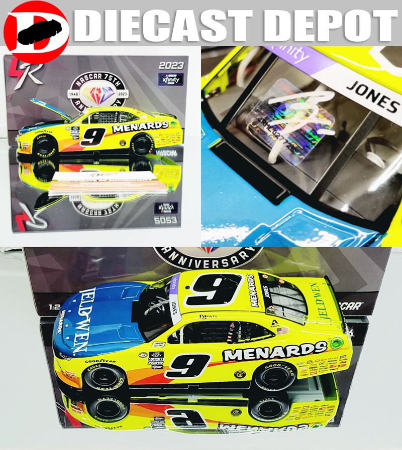 AUTOGRAPHED BRANDON JONES 2023 MENARDS #9 CAMARO
