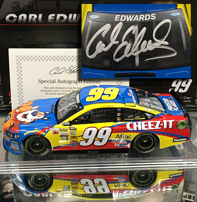 AUTOGRAPHED CARL EDWARDS 2014 KELLOGGS 1/24 ACTION