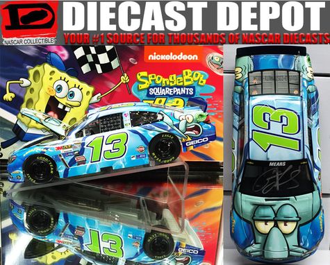 AUTOGRAPHED CASEY MEARS 2015 SPONGEBOB SQUAREPANTS 1/24 ACTION GS