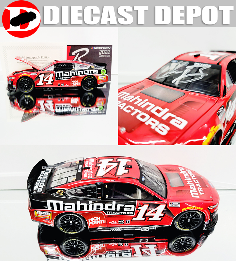 AUTOGRAPHED CHASE BRISCOE 2022 MAHINDRA #14 MUSTANG 1/24 ACTION ...