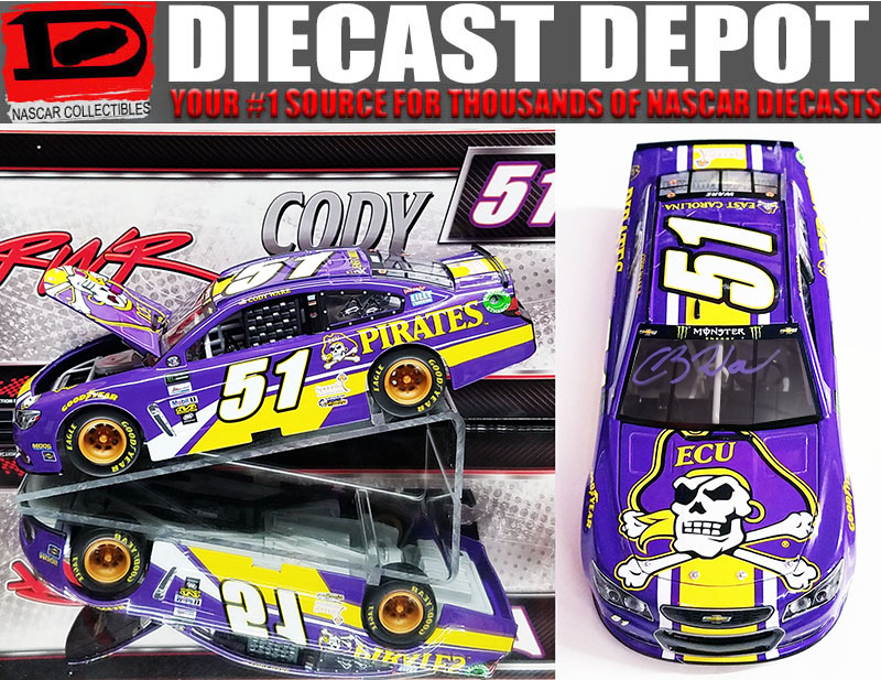 AUTOGRAPHED CODY WARE 2017 EAST CAROLINA UNIVERSITY 1/24 ACTION GS