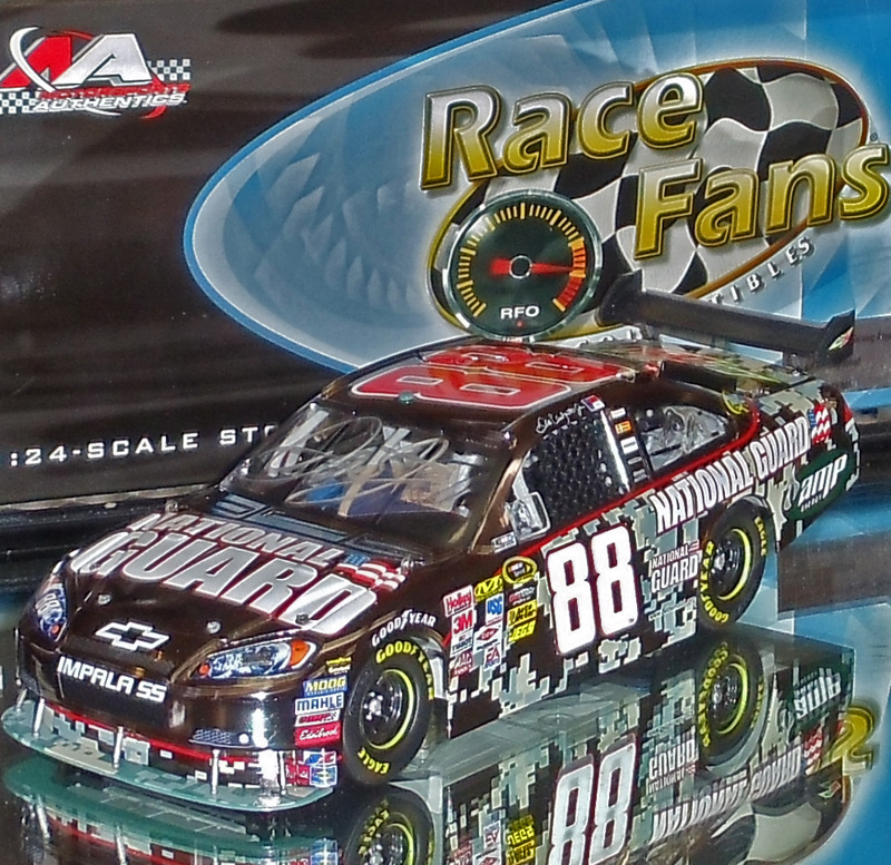 AUTOGRAPHED DALE EARNHARDT JR 2009 GUN METAL CAMOFLAUGE 1/24 ACTION