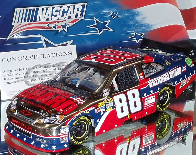 AUTOGRAPHED DALE EARNHARDT JR 2012 NASCAR UNITES BRUSHED METAL 1/24 ACTION