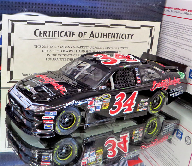 AUTOGRAPHED DAVID RAGAN 2012 BARRETT JACKSON 1/24 ACTION