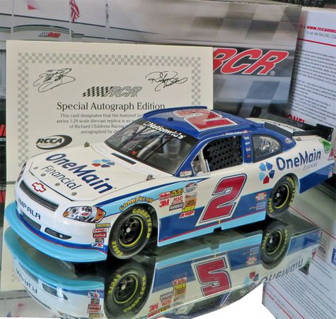 AUTOGRAPHED ELLIOTT SADLER 2012 ONE MAIN FINANCIAL 1/24 ACTION (ONLY ...