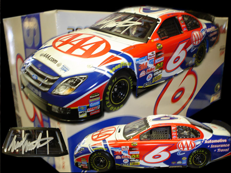 AUTOGRAPHED MARK MARTIN 2006 AAA FORD FUSION 1/24 CWB TEAM CALIBER ...