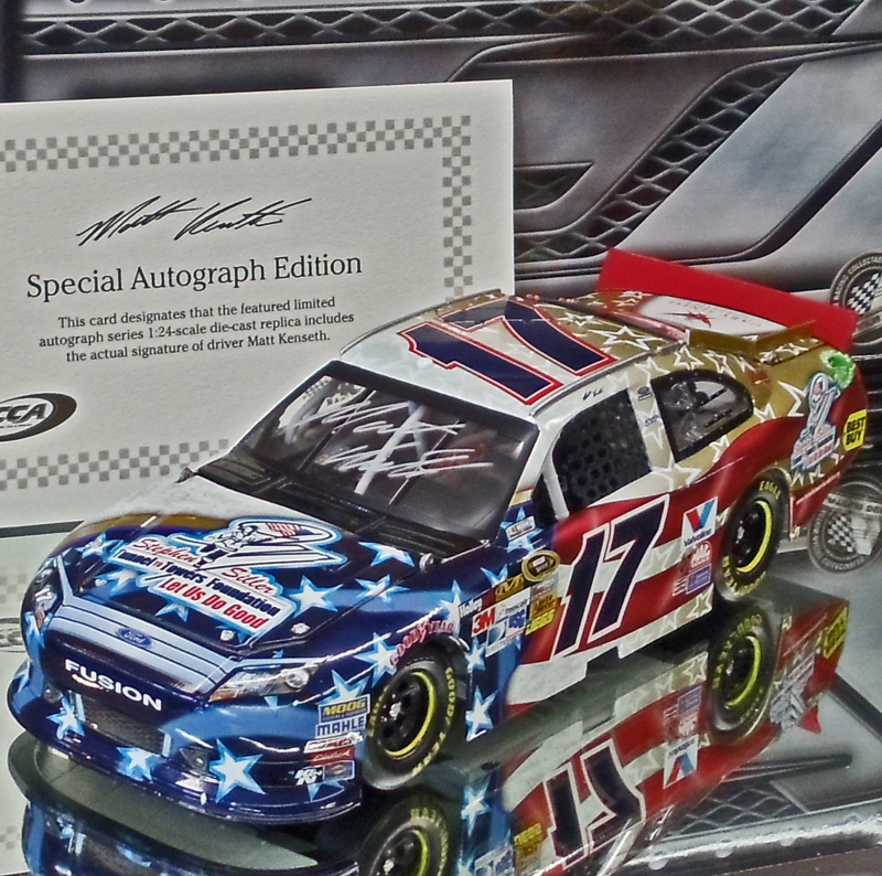 AUTOGRAPHED MATT KENSETH 2012 LIQUID COLOR NASCAR UNITES PATRIOTIC ...