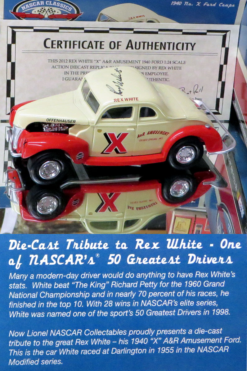 AUTOGRAPHED REX WHITE 1940 #X A&R FORD COUPE 1/24 ACTION