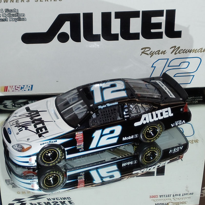 AUTOGRAPHED RYAN NEWMAN 2002 ALLTEL ROOKIE CAR 1/24 TEAM CALIBER OWNER'S