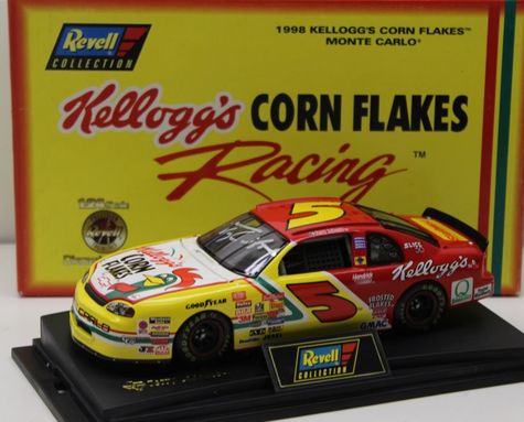 AUTOGRAPHED TERRY LABONTE 1998 KELLOGGS CORN FLAKES 1/24 REVELL