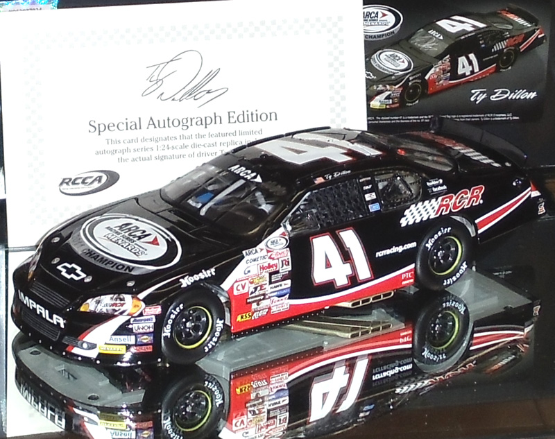 AUTOGRAPHED TY DILLON 2011 ARCA CHAMPIONSHIP SPECIAL 1/24 ACTION