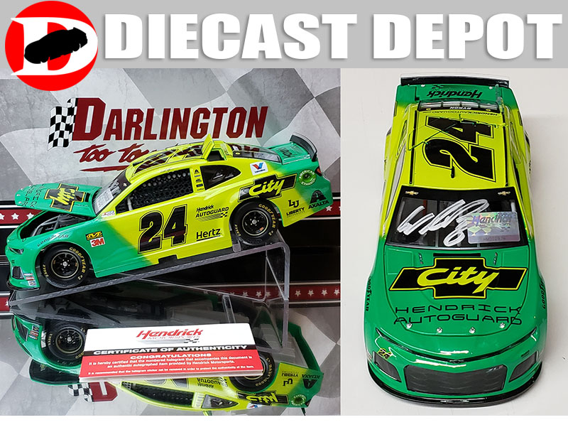 AUTOGRAPHED WILLIAM BYRON 2019 DARLINGTON RETRO THROWBACK AUTOGUARD #24 ...
