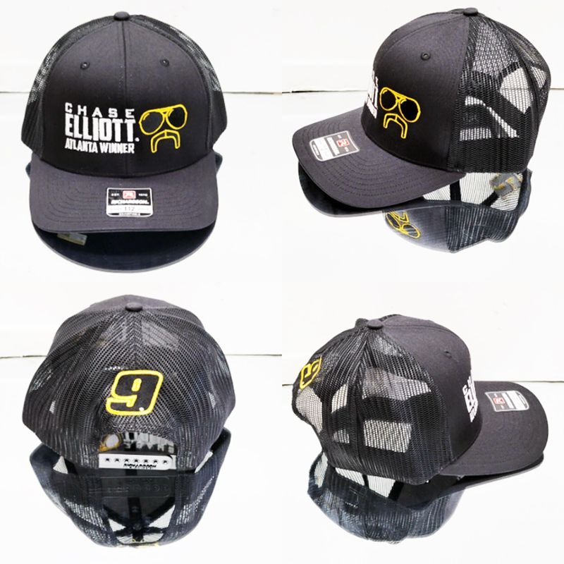 CHASE ELLIOTT 2022 ATLANTA WIN MUSTACHE LOGO HAT