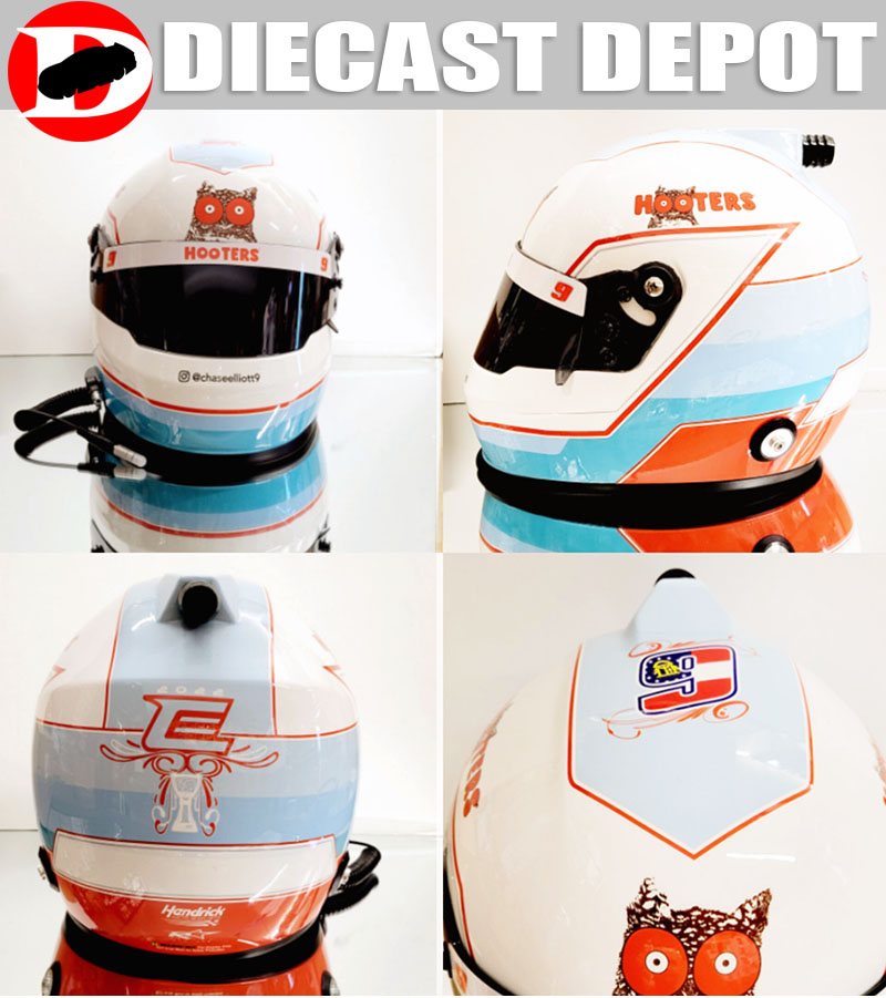 CHASE ELLIOTT 2022 HOOTERS FULL-SIZE REPLICA HELMET
