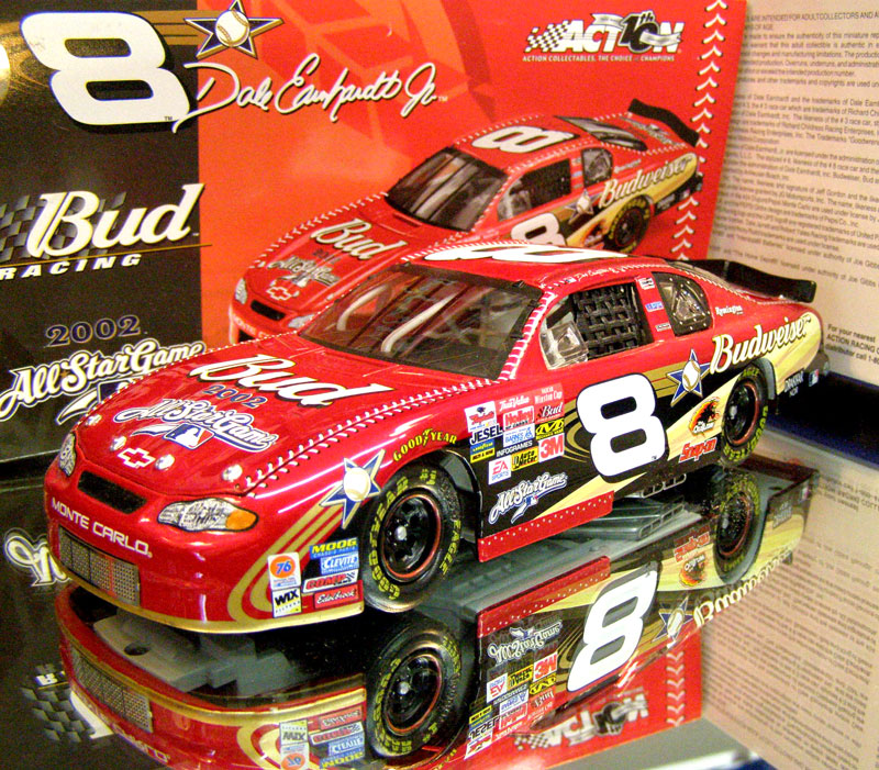 DALE EARNHARDT JR 2002 MLB ALL-STAR BUDWEISER 1/24 ACTION NASCAR DIECAST