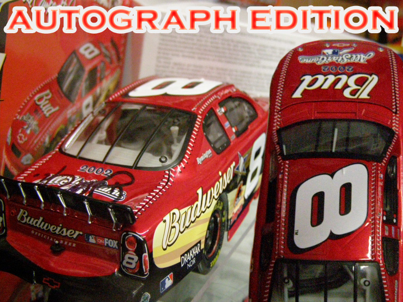 DALE EARNHARDT JR 2002 MLB ALL-STAR GAME AUTOGRAPHED 1/24 ACTION