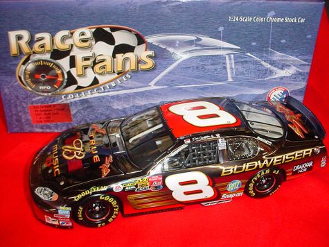 DALE EARNHARDT JR. 2003 STAIND/BUDWEISER COLOR CHROME CLUB CAR 1/24 ACTION