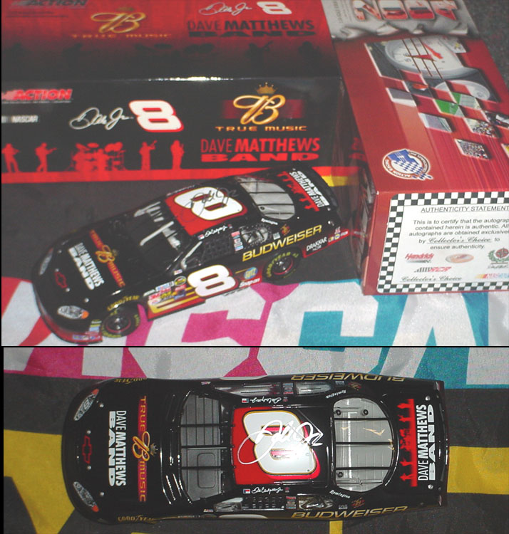 DALE EARNHARDT JR 2004 DAVE MATTHEWS BAND 1/24 ACTION AUTOGRAPHED