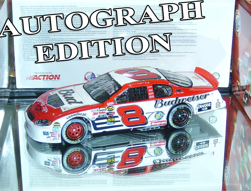 DALE EARNHARDT JR 2004 DAYTONA 500 BORN-ON DATE RACED AUTOGRAPHED 1/24 ...
