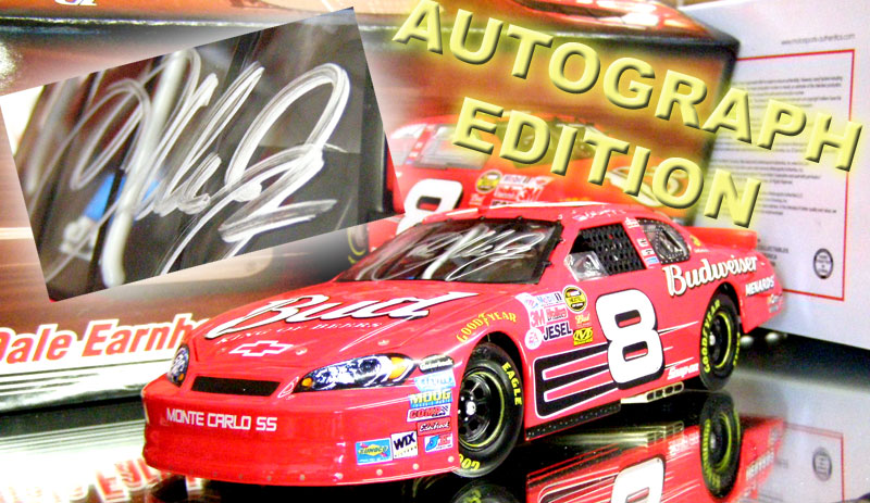 DALE EARNHARDT JR 2007 BUDWEISER AUTOGRAPHED 1/24 MOTORSPORTS AUTHENTICS