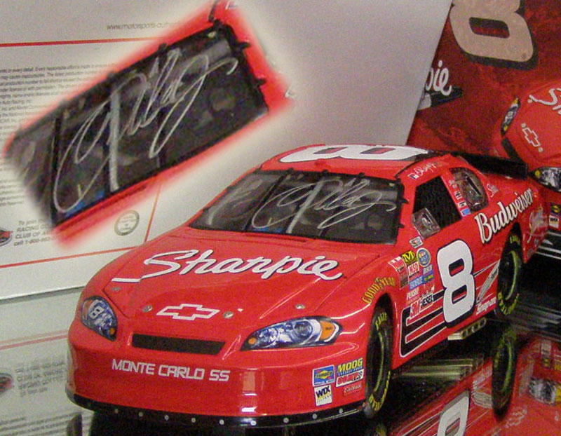DALE EARNHARDT JR 2007 SHARPIE AUTOGRAPHED 1/24 MOTORSPORTS AUTHENTICS