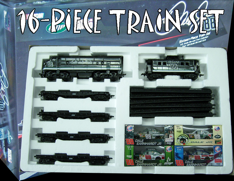 DALE EARNHARDT JR 2008 4-CAR (16-PIECE) TRAIN SET
