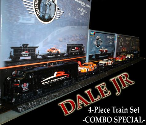 DALE EARNHARDT JR 4-PIECE TRAIN COMBINATION SET -RARE PIECES, GREAT DEAL-