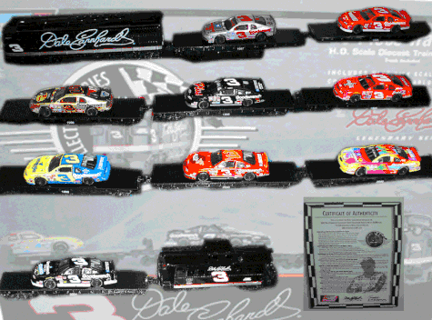 DALE EARNHARDT SR LEGACY 20 PC TRAIN SET W/CARS NASCAR ACTION DIECAST