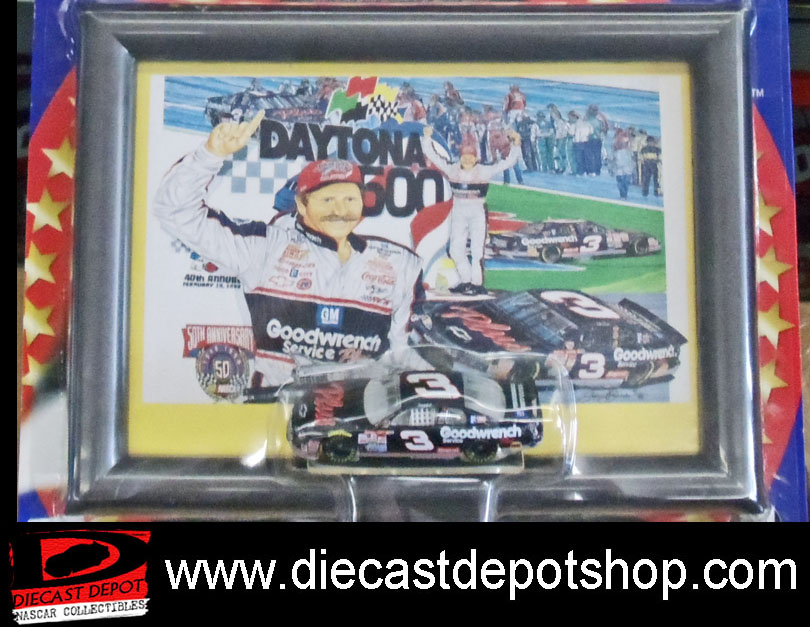 DALE EARNHARDT SR SAM BASS SERIES DAYTONA 500 1/64 CAR W/ ART