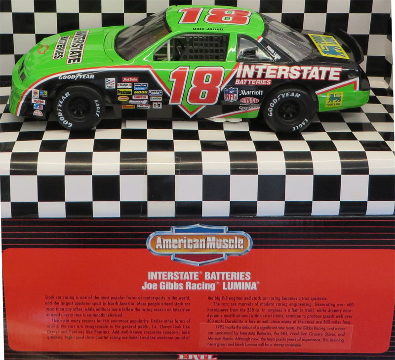 DALE JARRETT 1992 INTERSTATE BATTERIES 1/18 AMERICAN MUSCLE