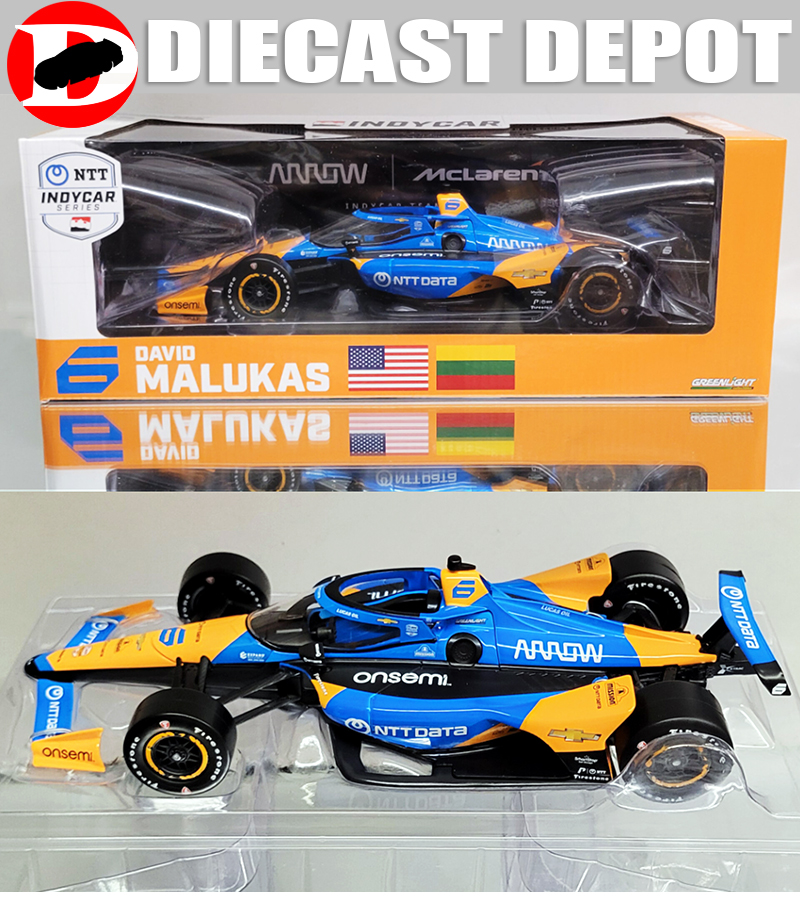 DAVID MALUKAS 2024 ARROW MCLAREN #6 NTT INDYCAR SERIES 1/18 GREENLIGHT ...