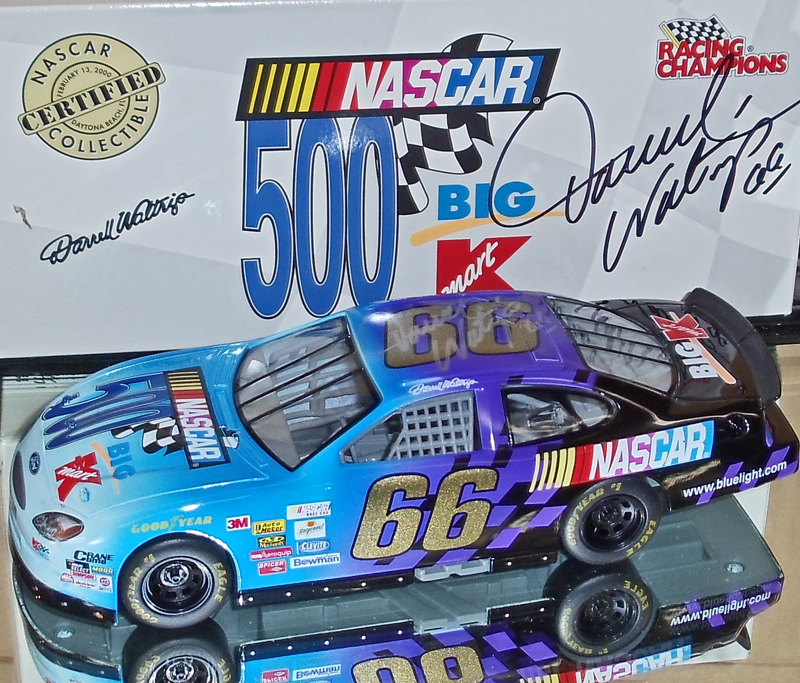 DOUBLE AUTOGRAPHED DARRELL WALTRIP 2000 BIG K 1/24 RACING CHAMPIONS