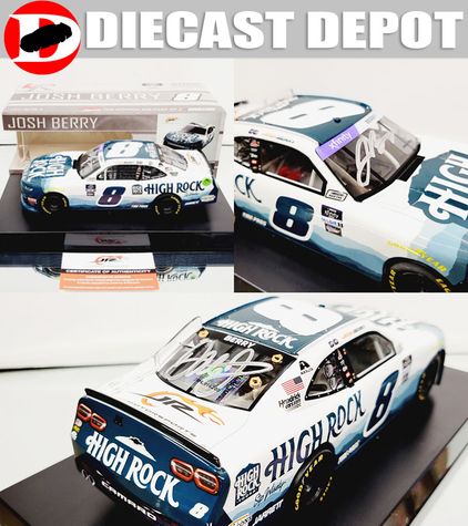 DUAL AUTOGRAPHED JOSH BERRY 2022 HIGH ROCK VODKA #8 CAMARO 1/24 ACTION ...