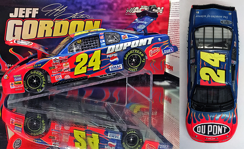 JEFF GORDON 2002 DUPONT FLAMES 1/24 ACTION