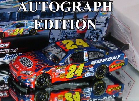 JEFF GORDON 2007 DARLINGTON WIN RACED VERSION AUTOGRAPHED 1/24 ...