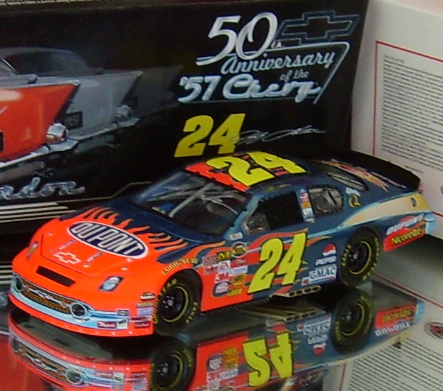 JEFF GORDON 2007 DUPONT CHEVY ANNIVERSARY AUTOGRAPHED 1/24 MOTORSPORTS ...
