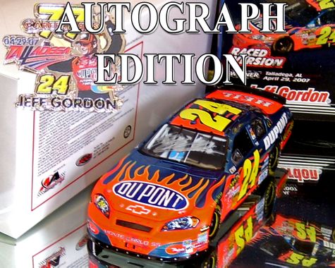 JEFF GORDON 2007 TALLADEGA 77TH WIN RACED VERSION AUTOGRAPHED 1/24 ...