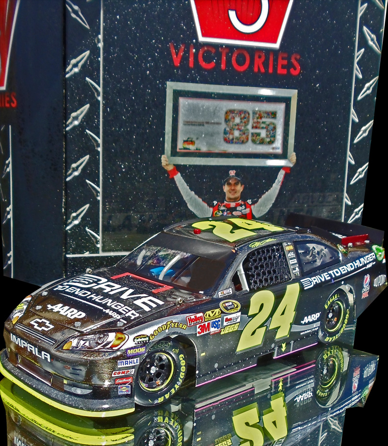 JEFF GORDON 2011 ATLANTA WIN RACED VERSION BRUSHED METAL 1/24 ACTION