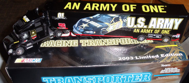 JERRY NADEAU 2003 ARMY TRANSPORTER 1/64 TEAM CALIBER OWNERS