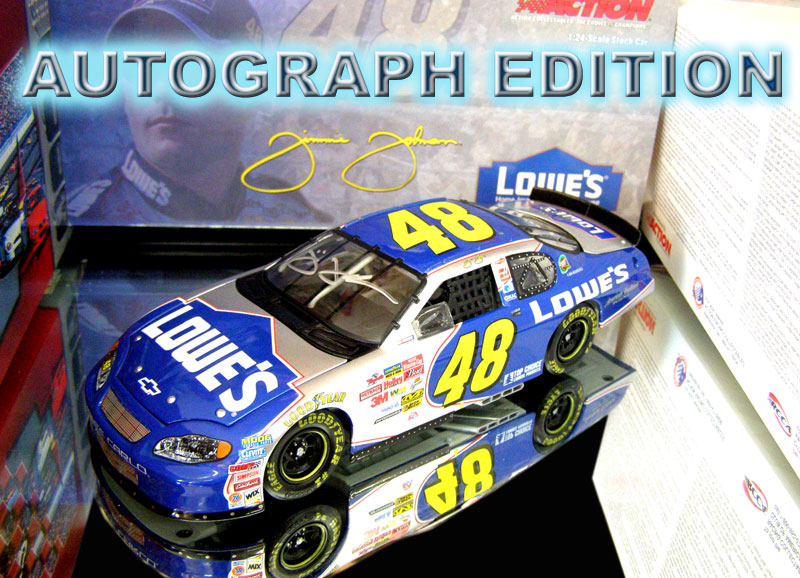 JIMMIE JOHNSON 2003 LOWES AUTOGRAPHED 1/24 ACTION