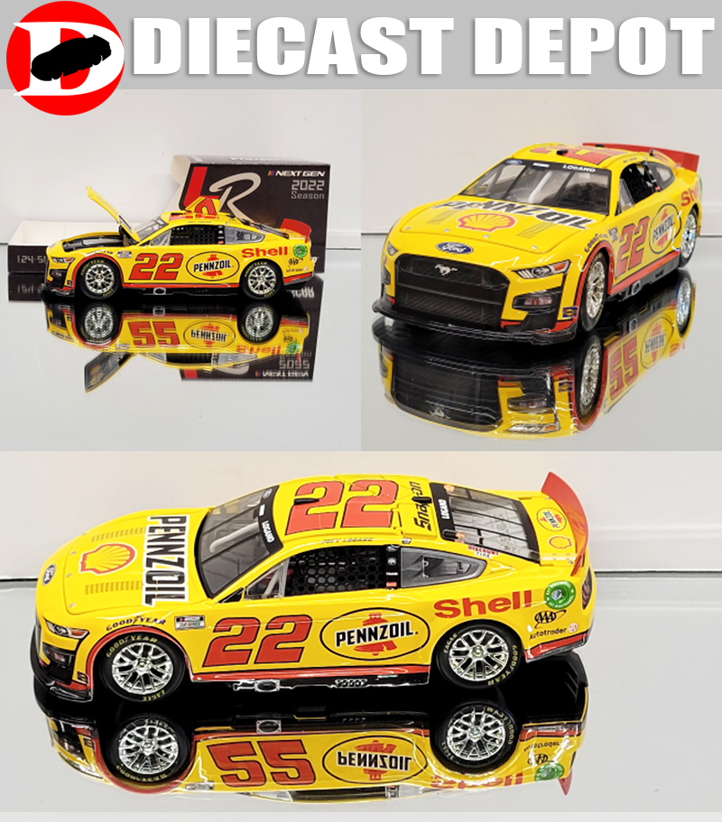 JOEY LOGANO 2022 SHELL PENNZOIL #22 NEXT GEN MUSTANG 1/24 ACTION ...