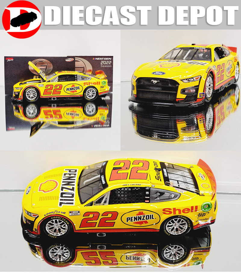 JOEY LOGANO 2022 SHELL PENNZOIL #22 NEXT GEN MUSTANG 1/24 ELITE SERIES