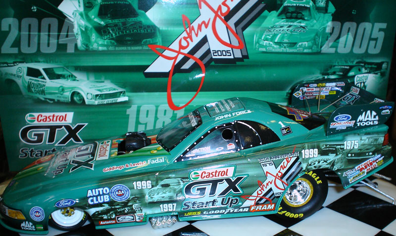 JOHN FORCE MILESTONES - 30 YEARS OF RACING CASTROL MUSTANG 1/24 ACTION
