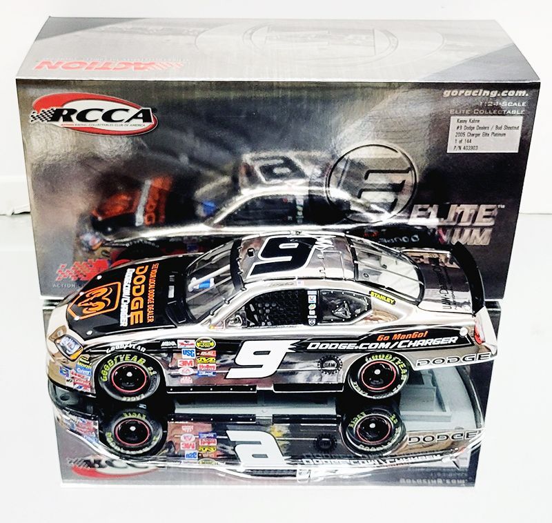 KASEY KAHNE 2005 BUD SHOOTOUT PLATINUM #9 DODGE 1/24 RCCA ELITE DIECAST