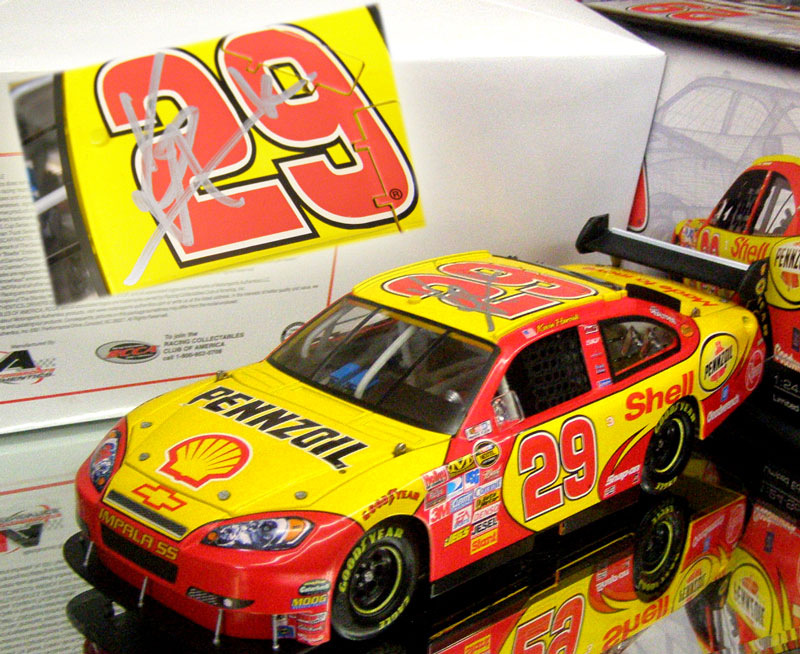 KEVIN HARVICK 2007 SHELL CAR OF TOMORROW AUTOGRAPHED 1/24 MOTORSPORTS ...