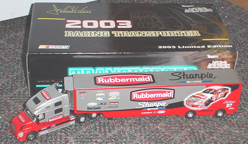 KURT BUSCH 2003 RUBBERMAID HAULER 1/64 TEAM CALIBER OWNER'S