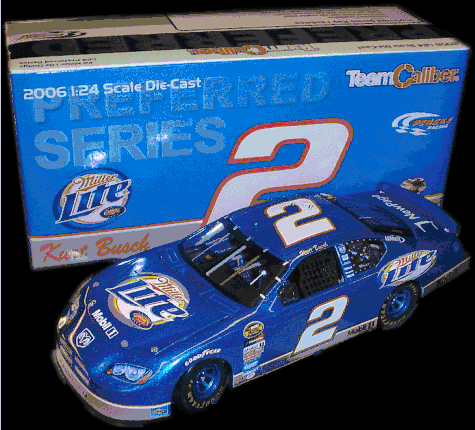 KURT BUSCH 2006 MILLER LIGHT CHARGER 1/24 TEAM CALIBER PREFERRED